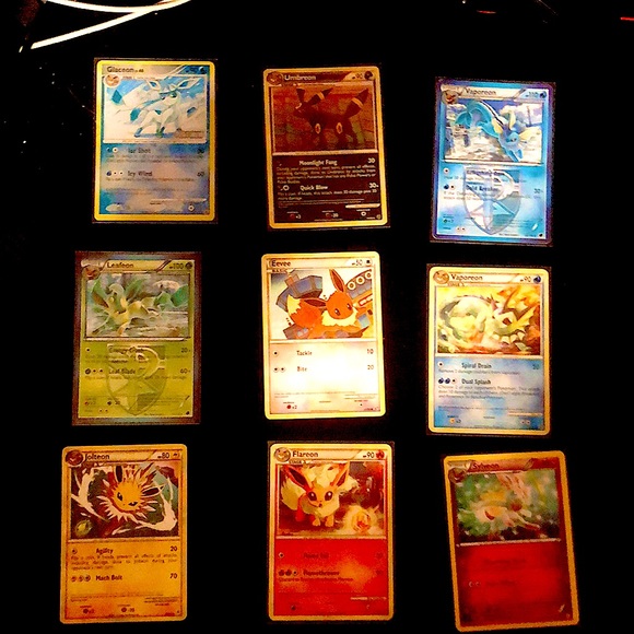 Pokemon | Other | Full Set Of Pristine Eevee Evolution Cards All Kept ...